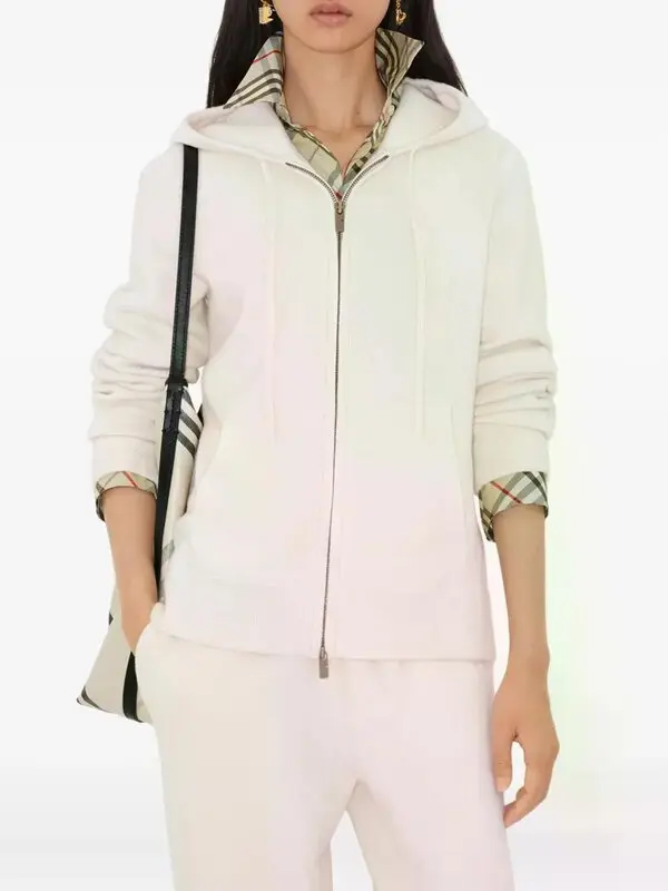 Burberry Cashmere Blend Zip Hoodie