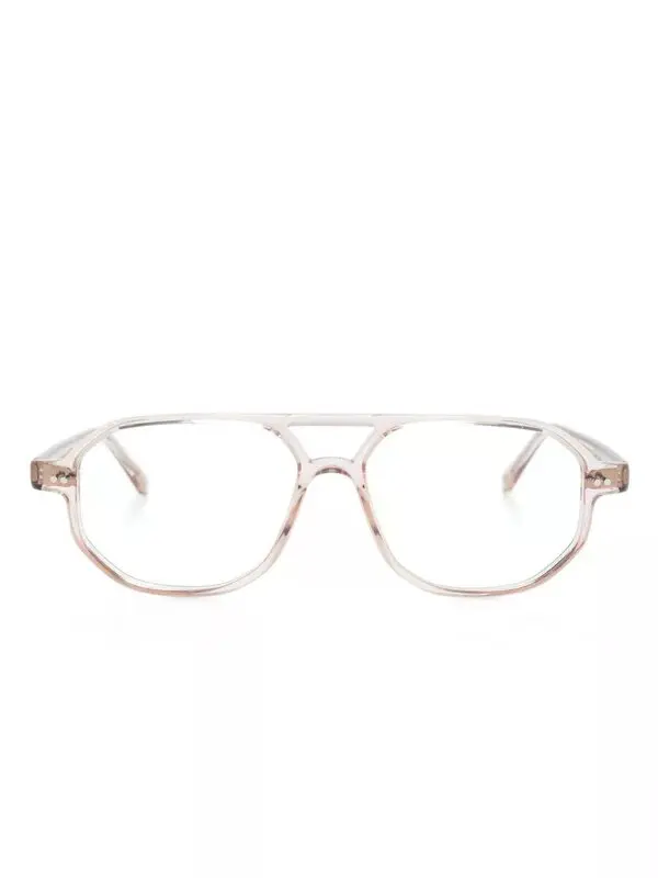 MOSCOT Gazeektal Pilot-frame Glasses - Pink