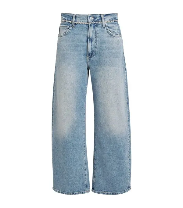 Paige Arellia High-rise Barrel-leg Jeans - Blue