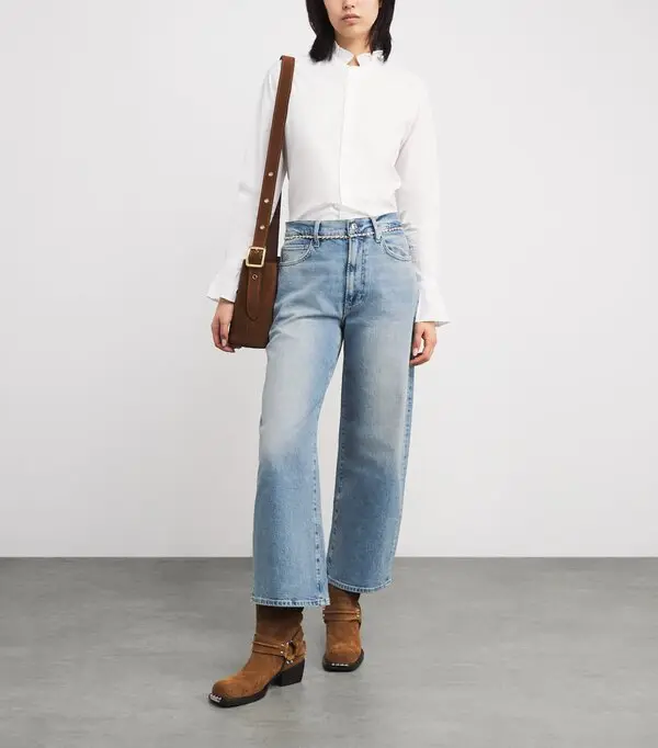 Paige Arellia High-rise Barrel-leg Jeans - Blue