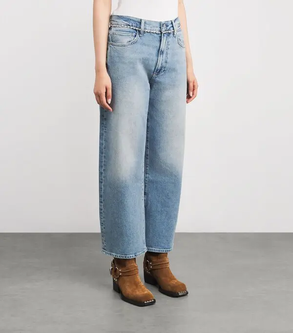 Paige Arellia High-rise Barrel-leg Jeans - Blue