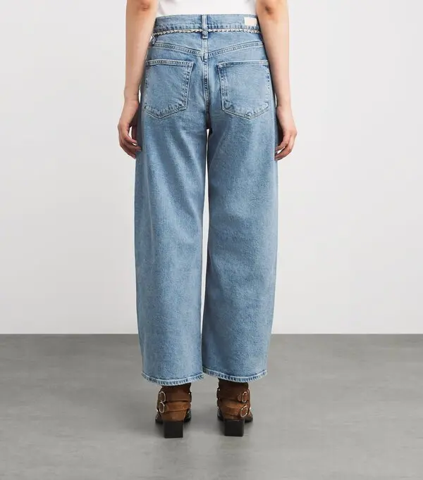 Paige Arellia High-rise Barrel-leg Jeans - Blue
