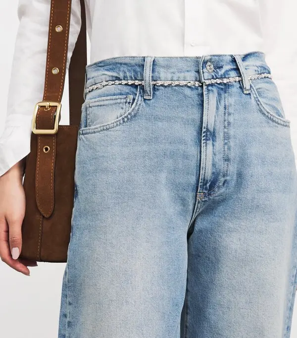 Paige Arellia High-rise Barrel-leg Jeans - Blue
