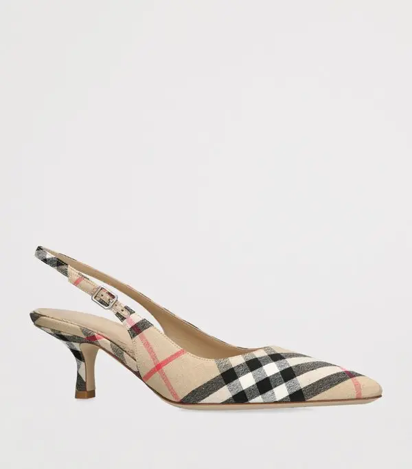 Burberry Lf Dame Slingback Heels 55