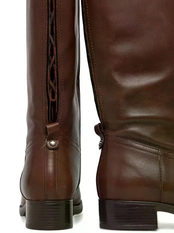 Geox Felicity Knee-high Leather Boots - Red
