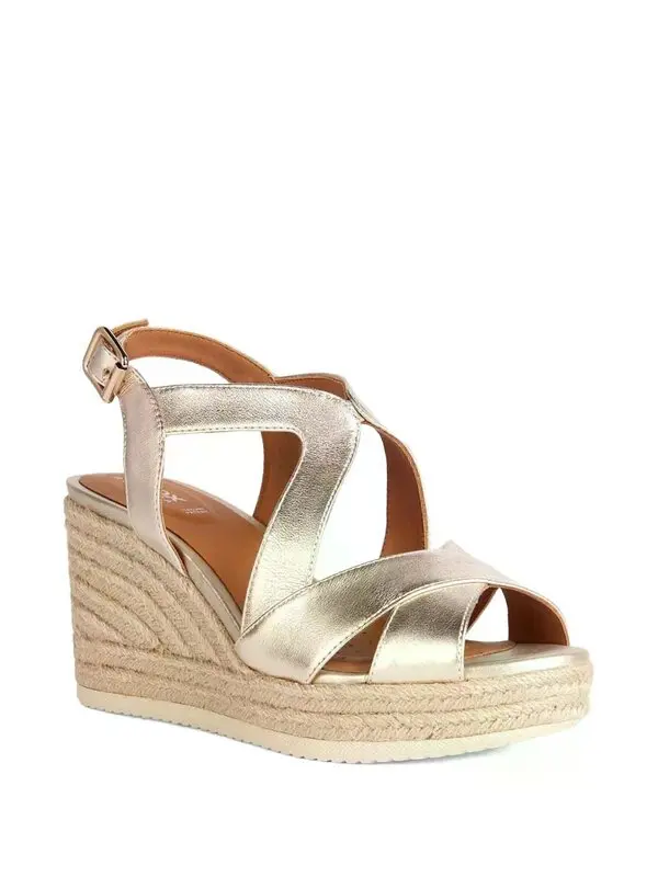 Geox Leather Wedge Espadrilles