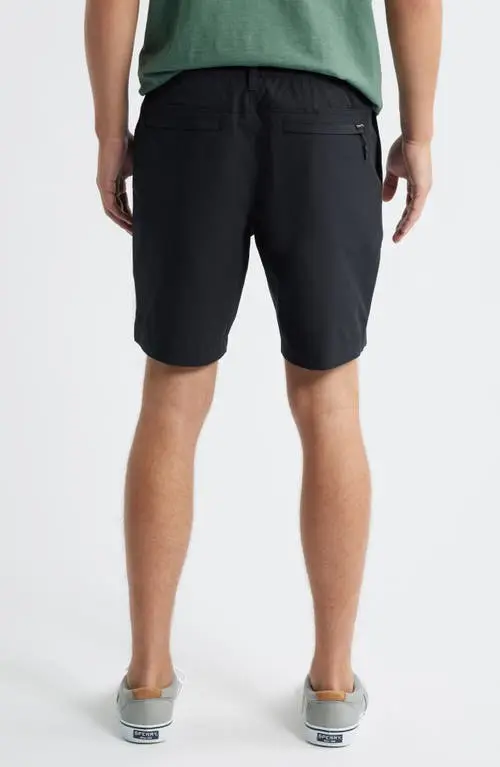ROARK Hytide Flat Front Hybrid Performance Shorts - Black