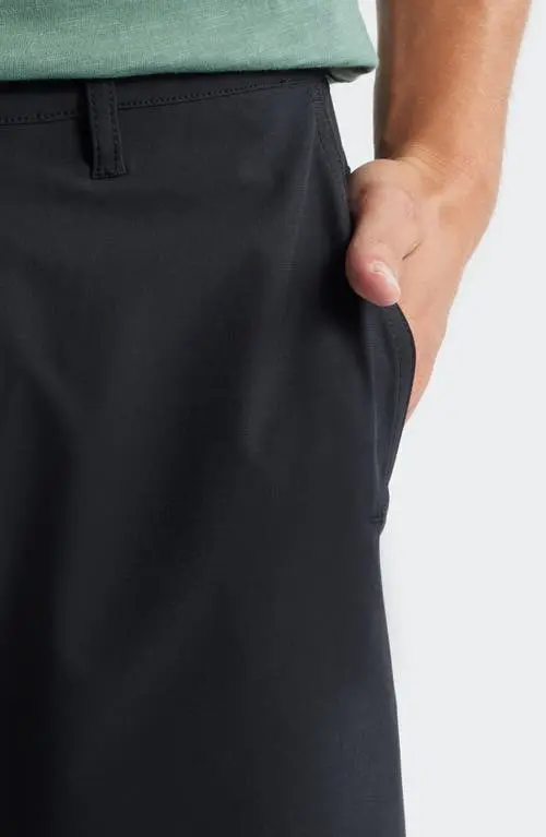 ROARK Hytide Flat Front Hybrid Performance Shorts - Black