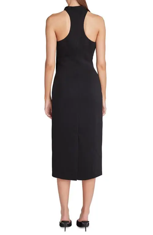 Endless Rose Choker Tie Sleeveless Midi Dress - Black