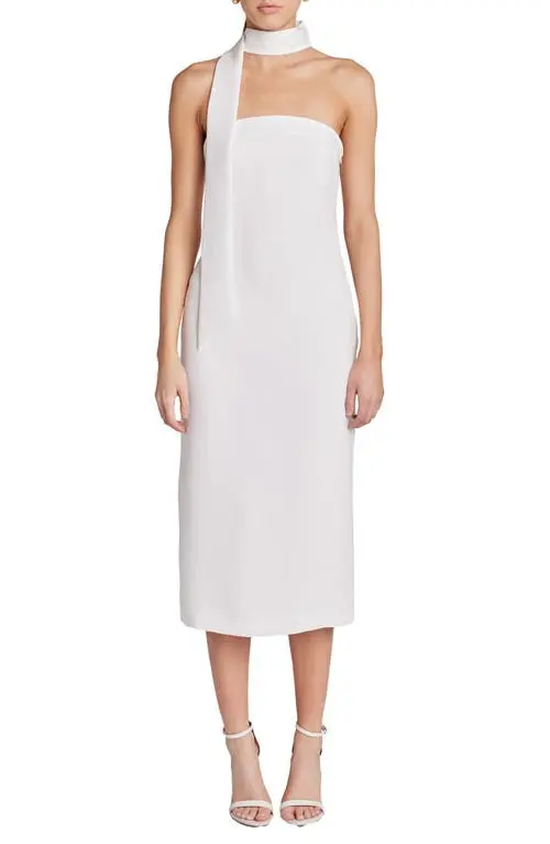 Endless Rose Choker Tie Sleeveless Midi Dress - White