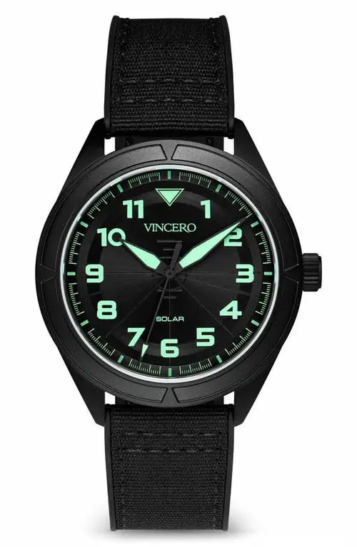 VINCERO Stratos Titanium Solar Strap Watch - Dark Matter
