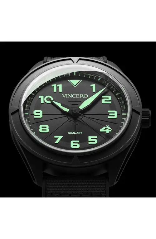 VINCERO Stratos Titanium Solar Strap Watch - Dark Matter