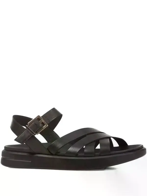 Geox Xand 2s Leather Sandals - Black