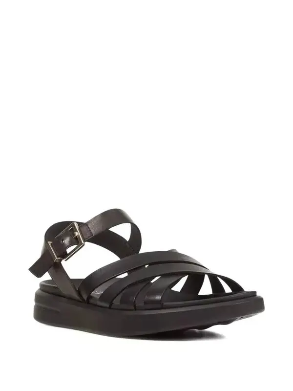 Geox Xand 2s Leather Sandals - Black