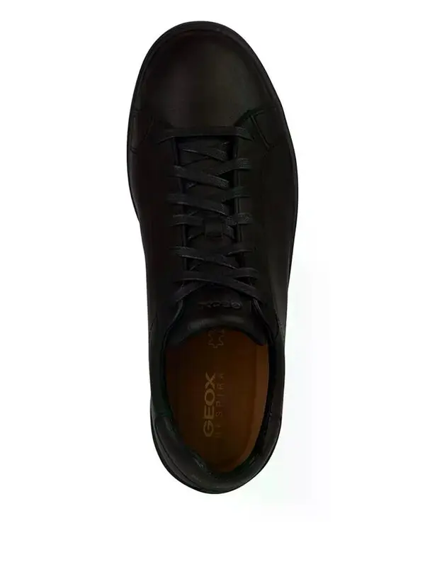 Geox Spherica Leather Sneakers - Black