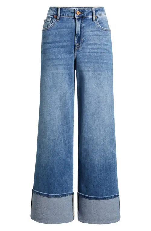 HIDDEN JEANS Cuffed Wide-leg Jeans