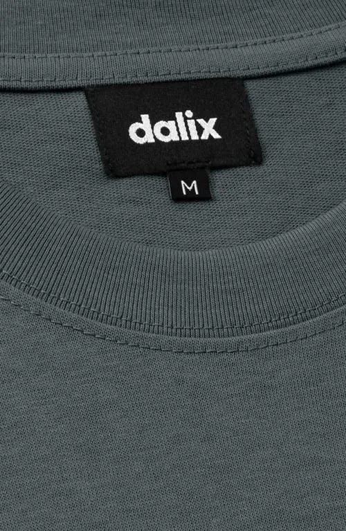 DALIX Lil Matcha Heavy Weight Cotton Tee - Space Gray