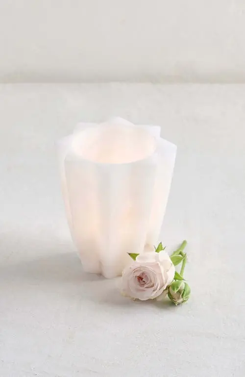 THE COLLECTIVE HOME Tara Alabaster Votive Cup - White