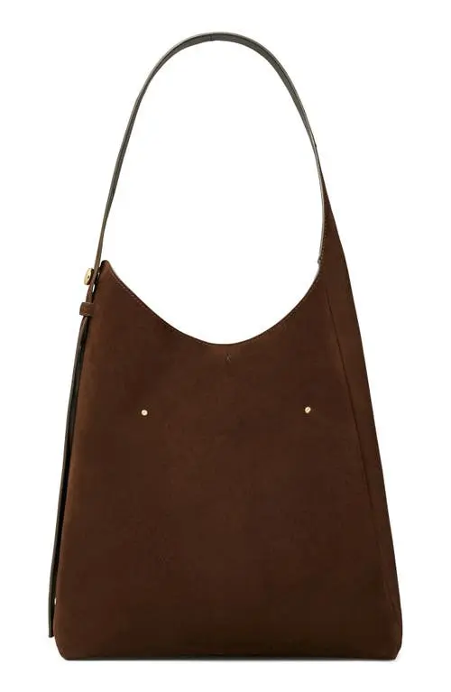 Tory Burch Suede Hobo Bag - Dark Cocoa
