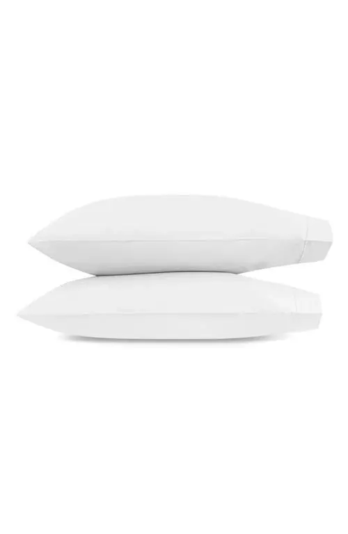 MATOUK Bergamo Set Of 2 500 Thread Count Cotton Percale Pillowcases - White