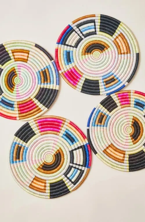 INDEGO AFRICA Geo Form Placematsset Of 4