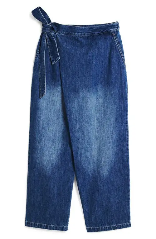 Desigual Faux-wrap Jeans With Tie Detail