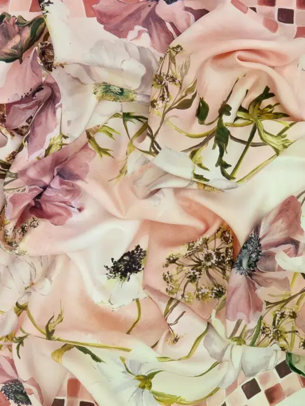 FERRAGAMO Floral-print Silk Scarf - Pink