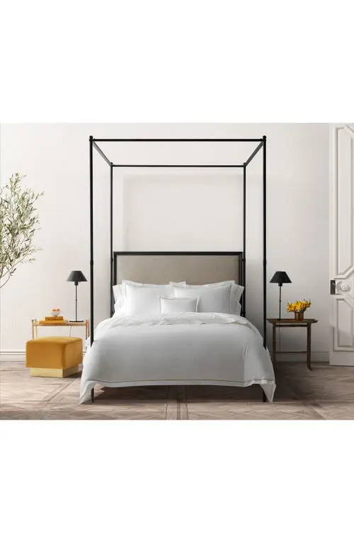MATOUK Bergamo 500 Thread Count Cotton Percale Flat Sheet - Honey