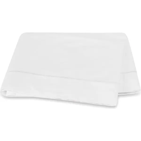 MATOUK Bergamo 500 Thread Count Cotton Percale Flat Sheet - White