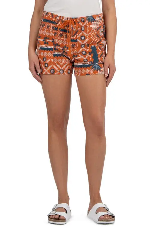 Kut From The Kloth High Waist Drawstring Relaxed-fit Shorts - Paprika