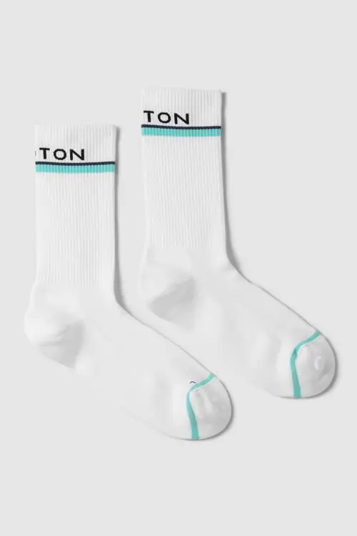PELOTON Performance Double Stripe Crew Sock