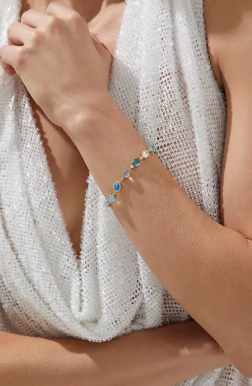 Nadri Blue Lagoon Line Bracelet