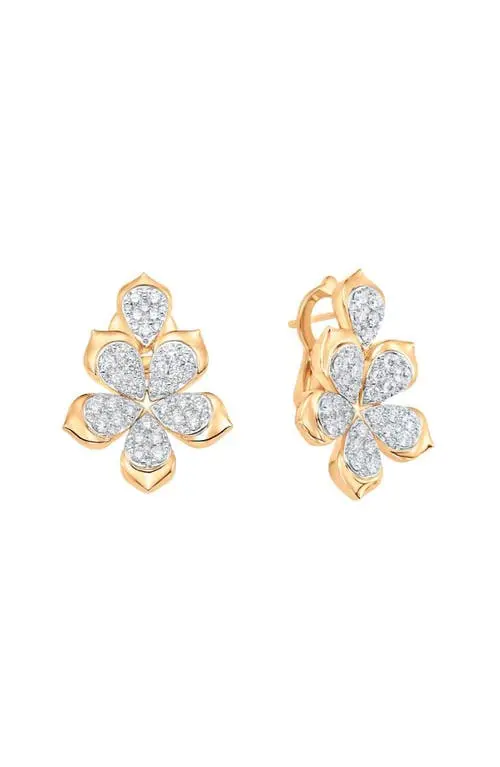Sara Weinstock Lierre Diamond Flower Stud Earrings - Dia 18kyg