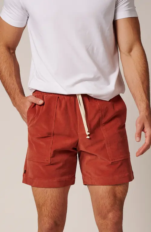 LEISURE LAB Patch Pocket Corduroy Shorts - Copper
