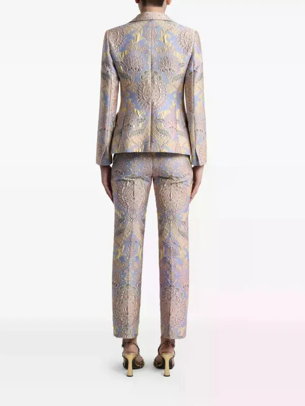 Etro Floral-jacquard Blazer - Blue