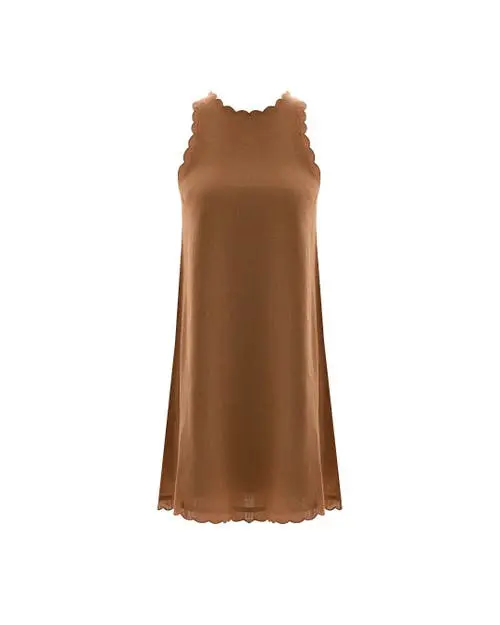 MONLICIA Calia Mini Linen Dress - Brown