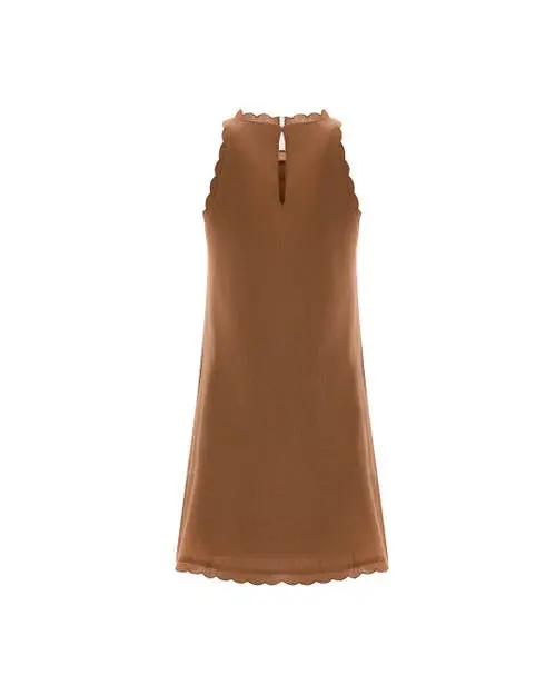 MONLICIA Calia Mini Linen Dress - Brown