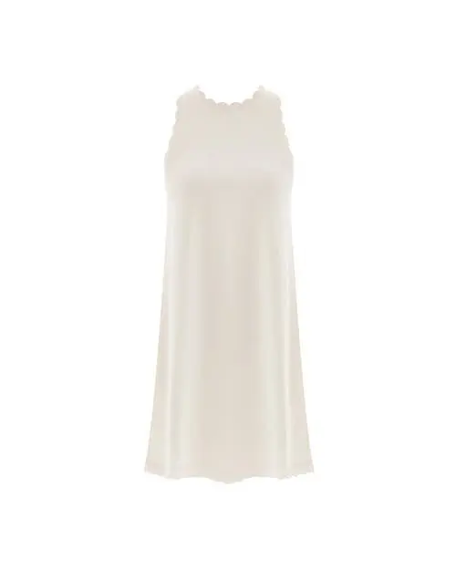 MONLICIA Calia Linen Blend Sleeveless Fit & Flare Mini Dress - White