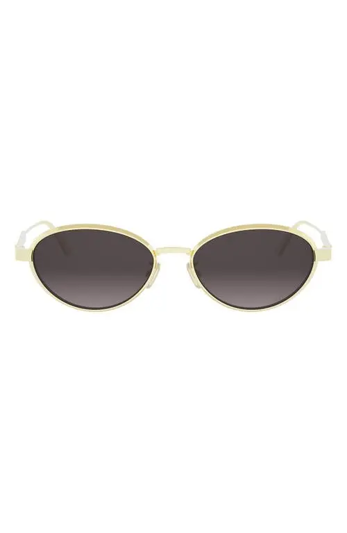 Dior Cannage R1u Oval Sunglasses - Shiny Gold/gradient Smoke