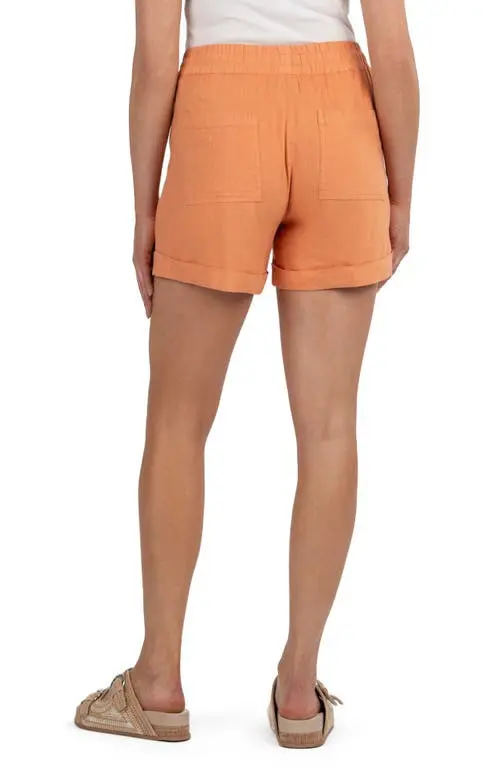 Kut From The Kloth Lelani Linen Blend Drawstring Shorts