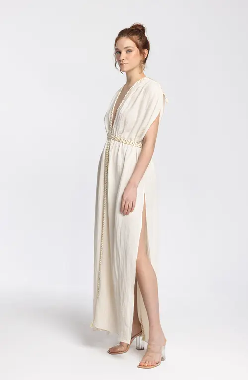 MONLICIA Helen Maxi Dress 100% Cotton - Ivory