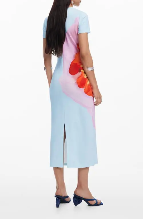 Desigual Floral Woven Midi Dress