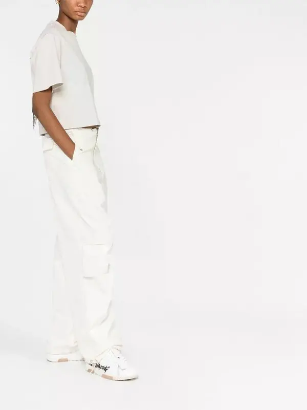 Off-White Butterfly-print Cropped T-shirt