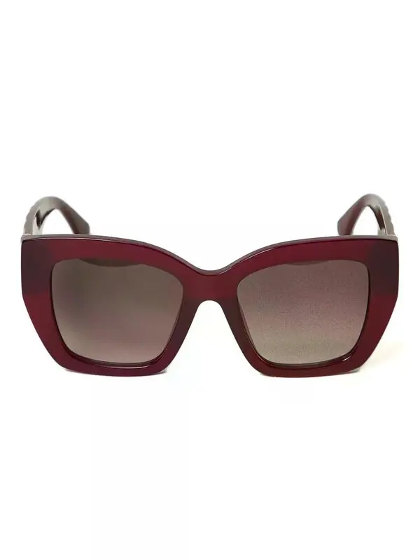 TWINSET Geometric Sunglasses With Embossed Temples - Red