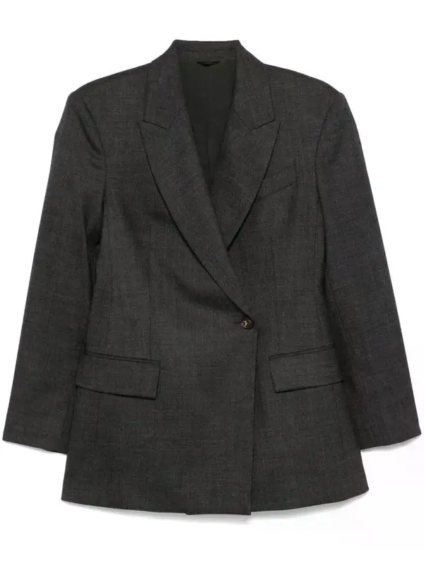 Brunello Cucinelli Double-breasted Virgin Wool-blend Blazer