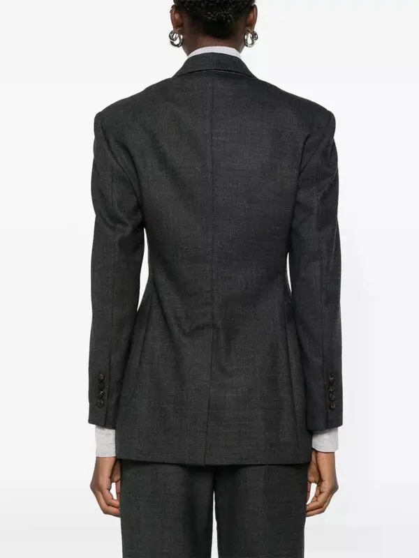 Brunello Cucinelli Double-breasted Virgin Wool-blend Blazer