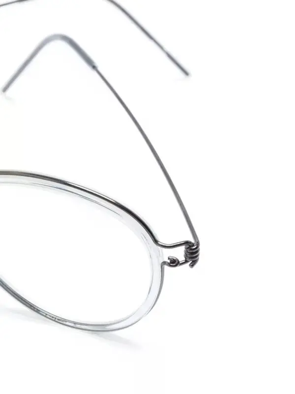 LINDBERG Tortoiseshell Round-frame Glasses