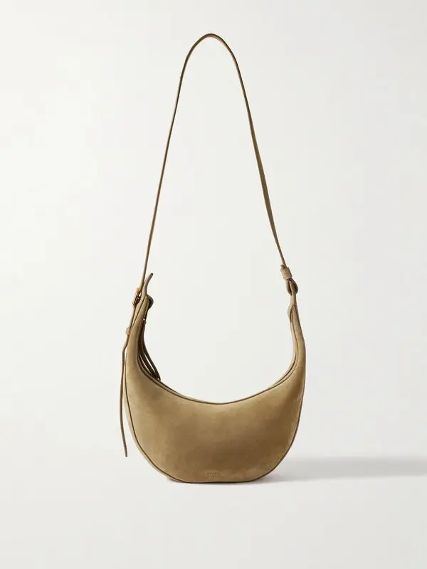 Khaite Augustina Small Suede Shoulder Bag