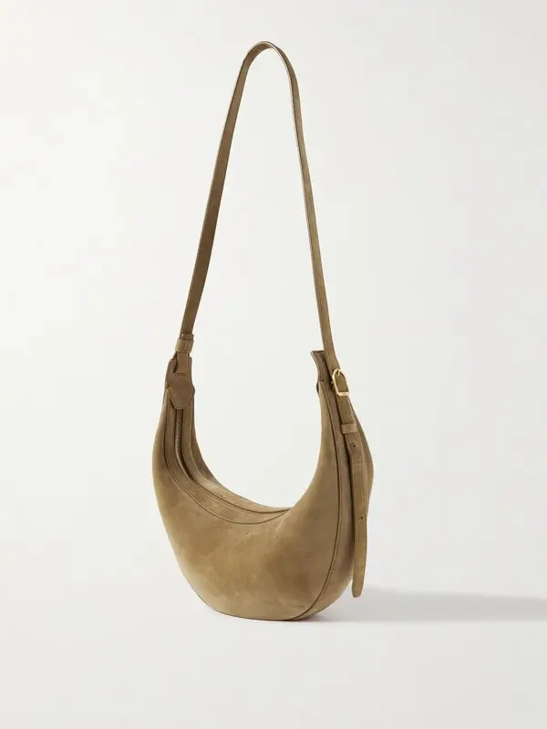 Khaite Augustina Small Suede Shoulder Bag