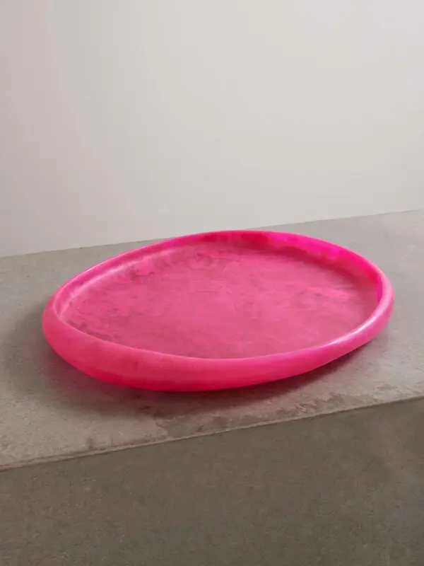 Dinosaur Designs Rock Resin Tray - Bright Pink
